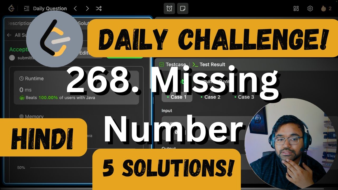 268 Missing Number Leetcode Daily Challenge Dsa Shashwat Tiwari