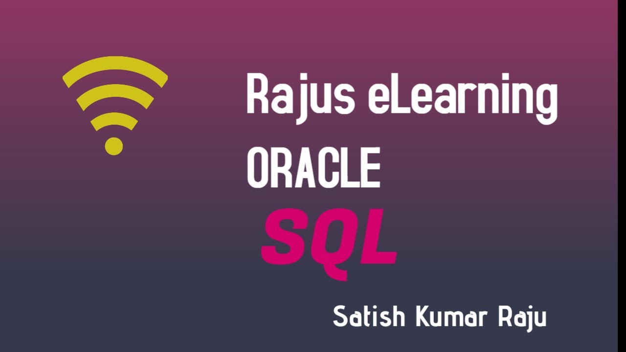Oracle Sql Part 1 Youtube