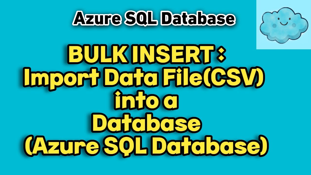 Bulk Insert Import Flat File From Blob Storage To Azure Sql Database