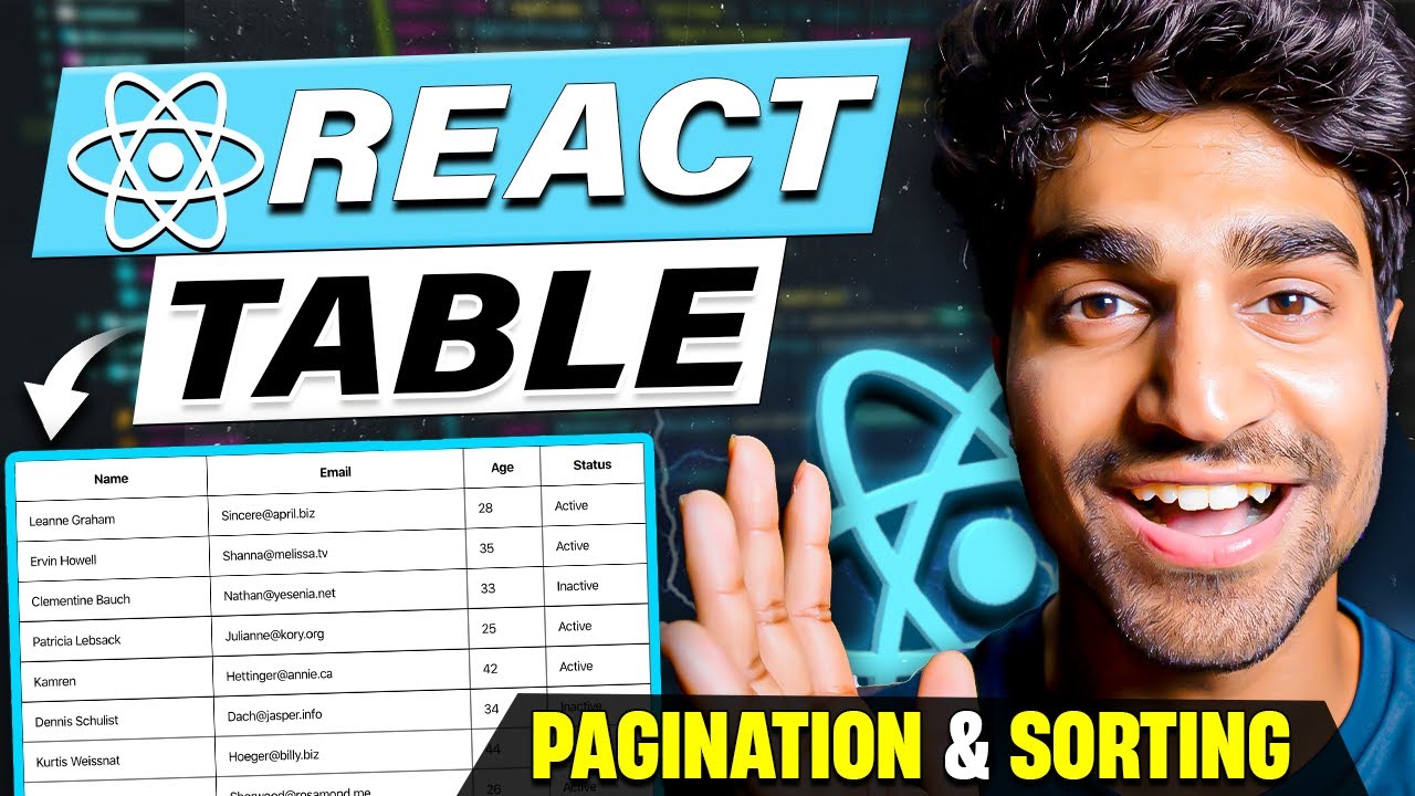 Create Table With Sorting And Pagination React Table Tutorial Youtube