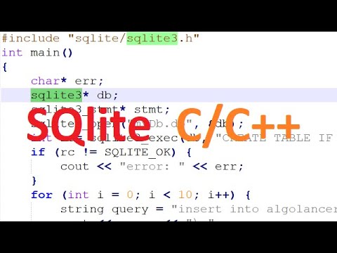 Sqlite C C For Beginners Youtube