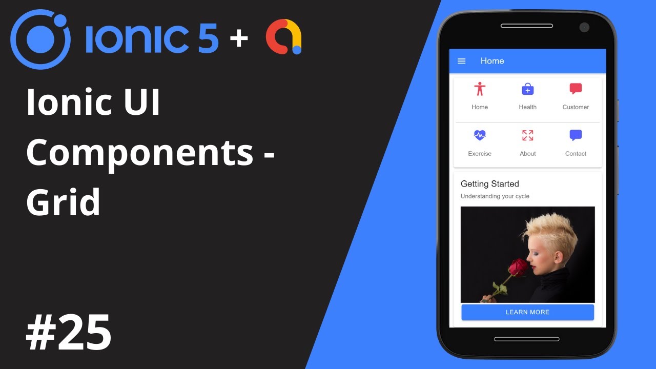 Ionic 5 Tutorial 25 Ionic Ui Component Grid Layout Youtube