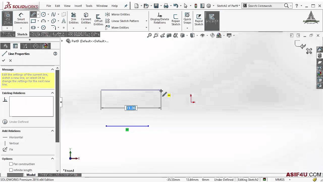 006 Add Dimension Using Numeric Input In Solidworks Youtube