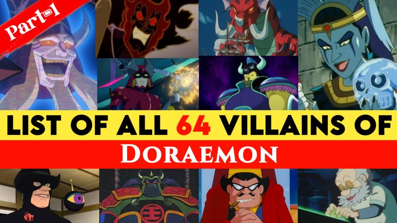 List Of All Villains Of Doraemon Part 1 Youtube