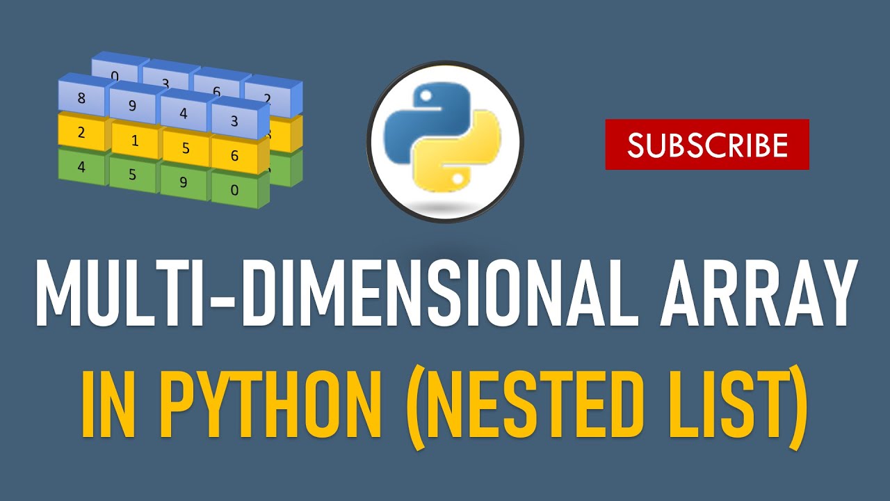 Python For Beginners 20 Multidimensional Array Using Nested List
