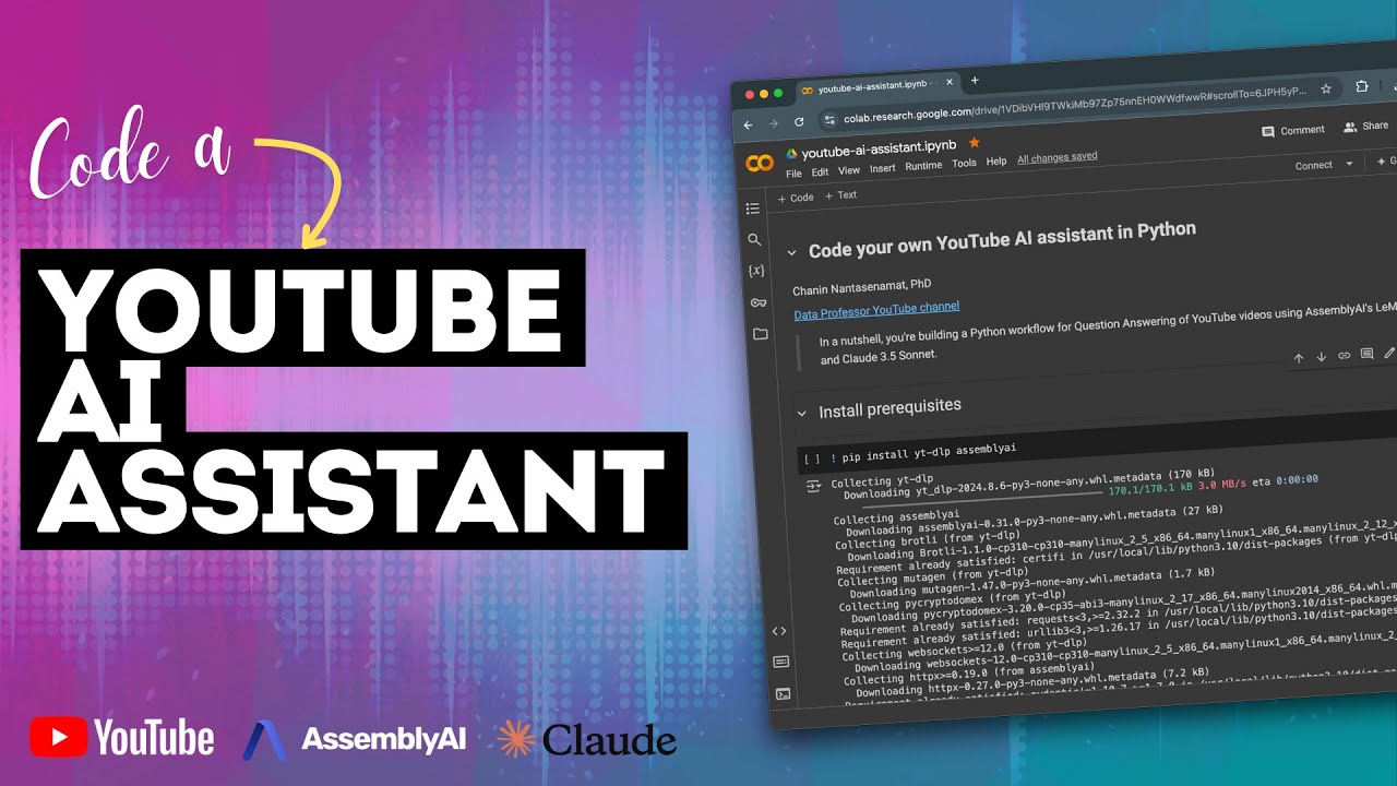 Code Your Own Youtube Ai Assistant In Python Youtube