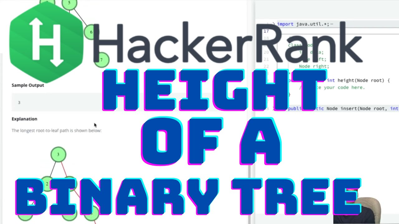 Height Of A Binary Tree Hackerrank Youtube