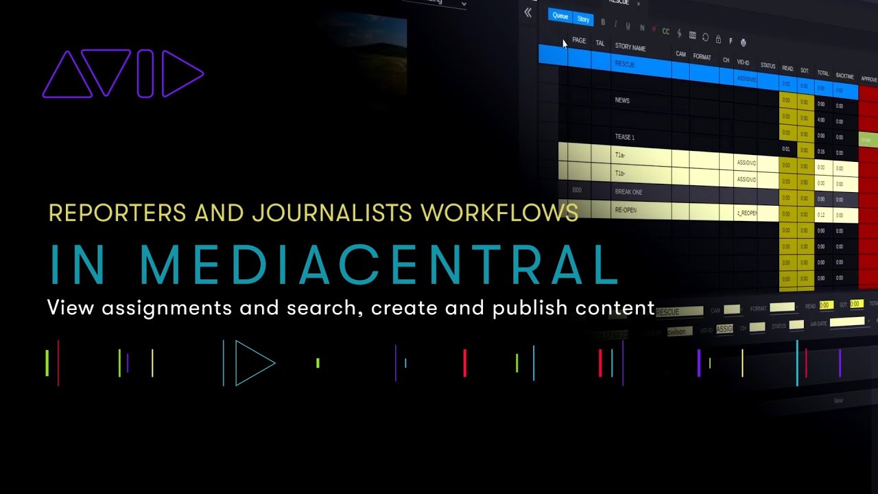 Reporters And Journalists Workflows In Avid Mediacentral Youtube