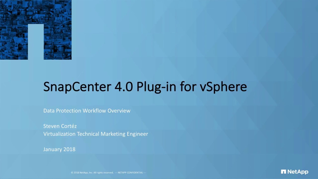 Snapcenter 4 0 Plug In For Vsphere Data Protection Workflow Overview