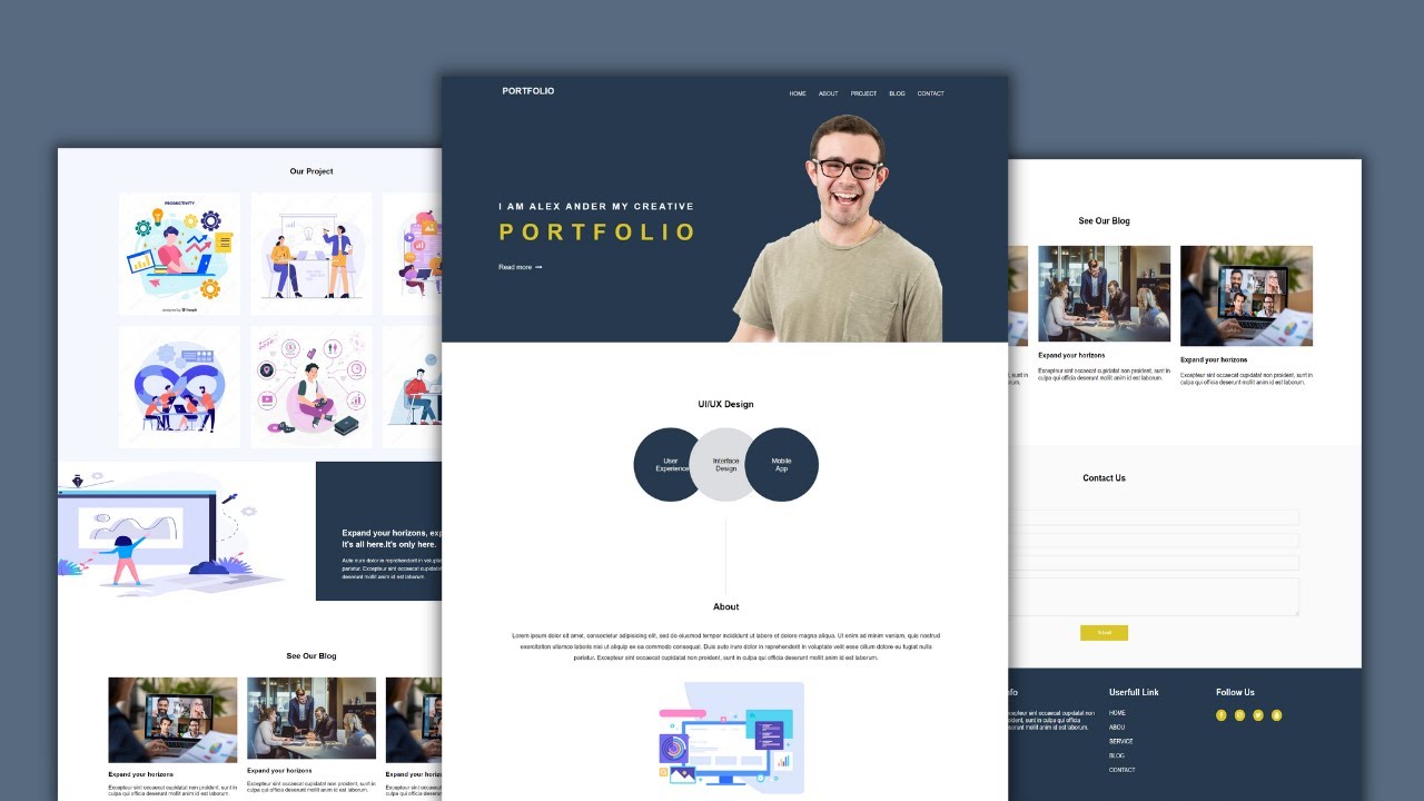 Complete Responsive Personal Portfolio Website Using Html Css