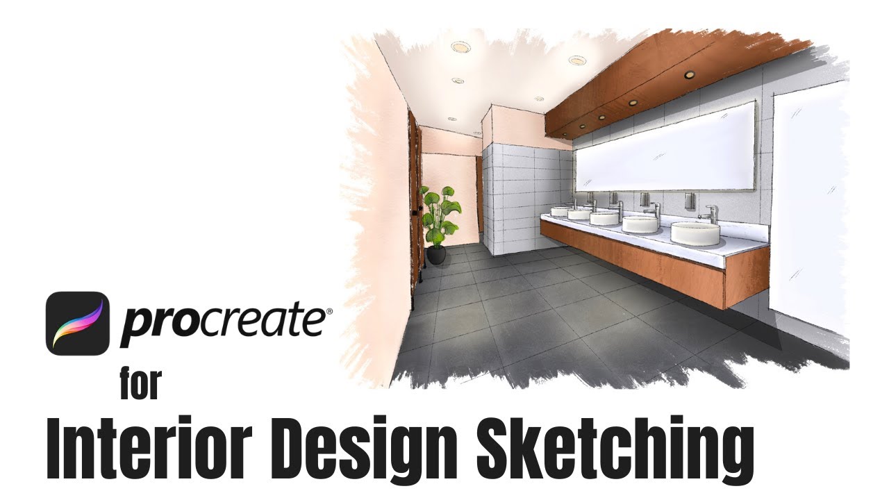 How I Do Interior Design Sketching On Procreate Youtube