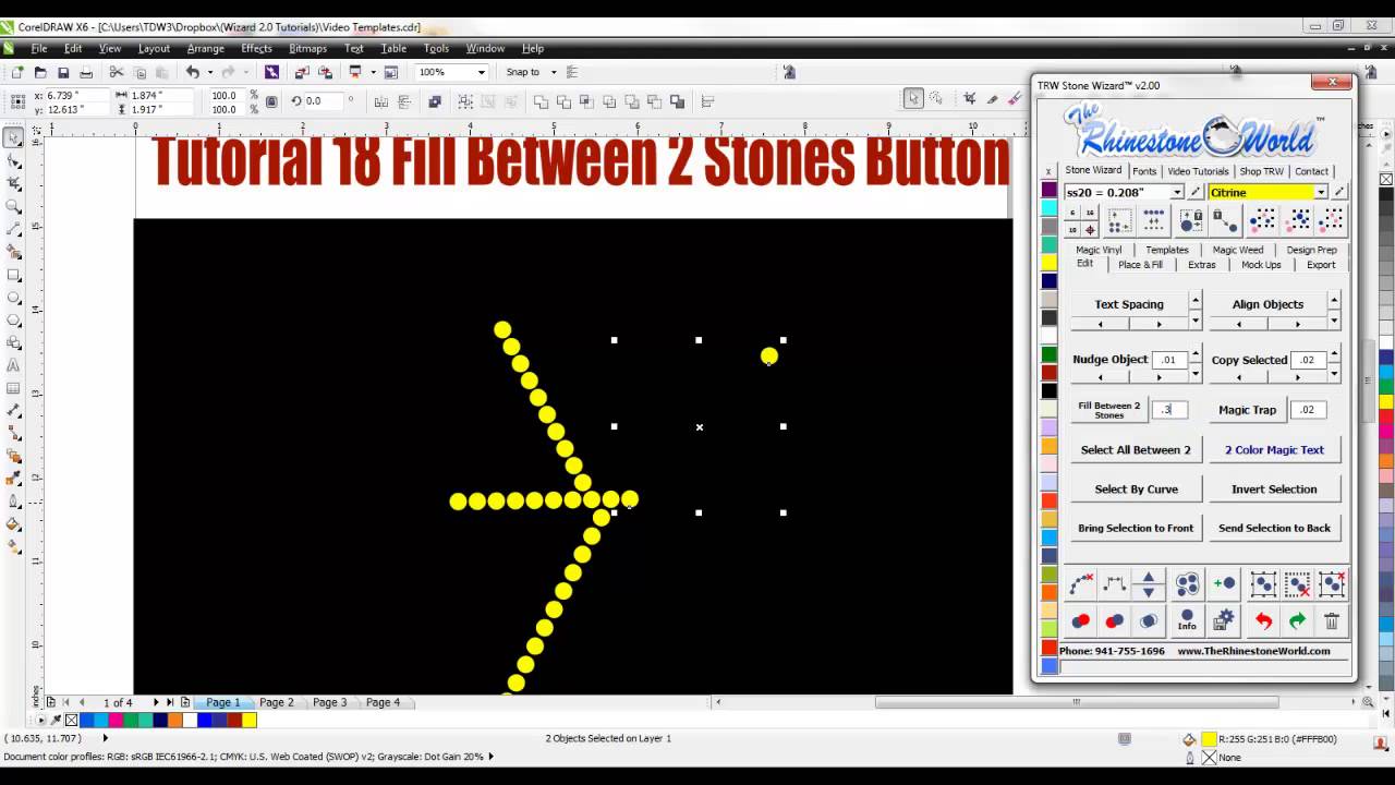 Tutorial 18 Fill Between 2 Stones Button Trw Stone Wizard邃 Youtube