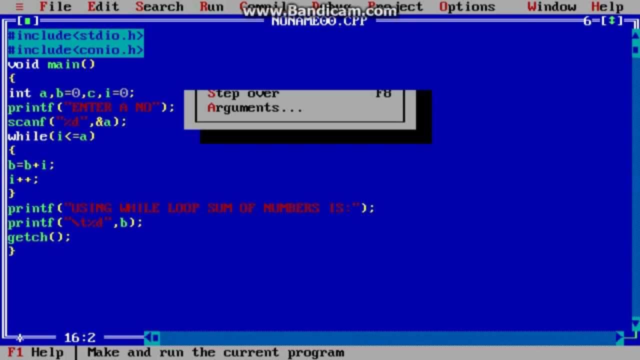 Addition Of Numbers Using While Loop Youtube