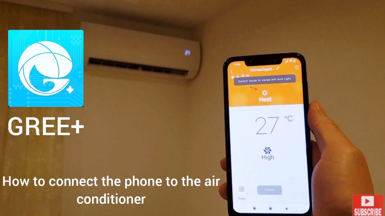 How To Connect Wifi To Gree Air Conditioner Youtube