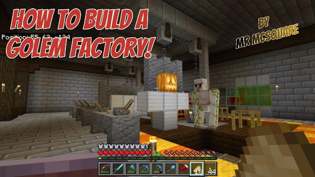 How To Build An Iron Golem Factory Youtube