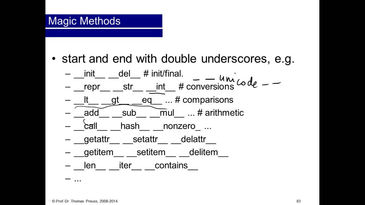 Python 01 23 Magic Methods Youtube