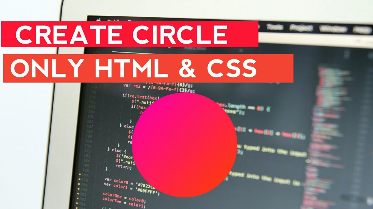 How Create Circle In Html And Css Youtube