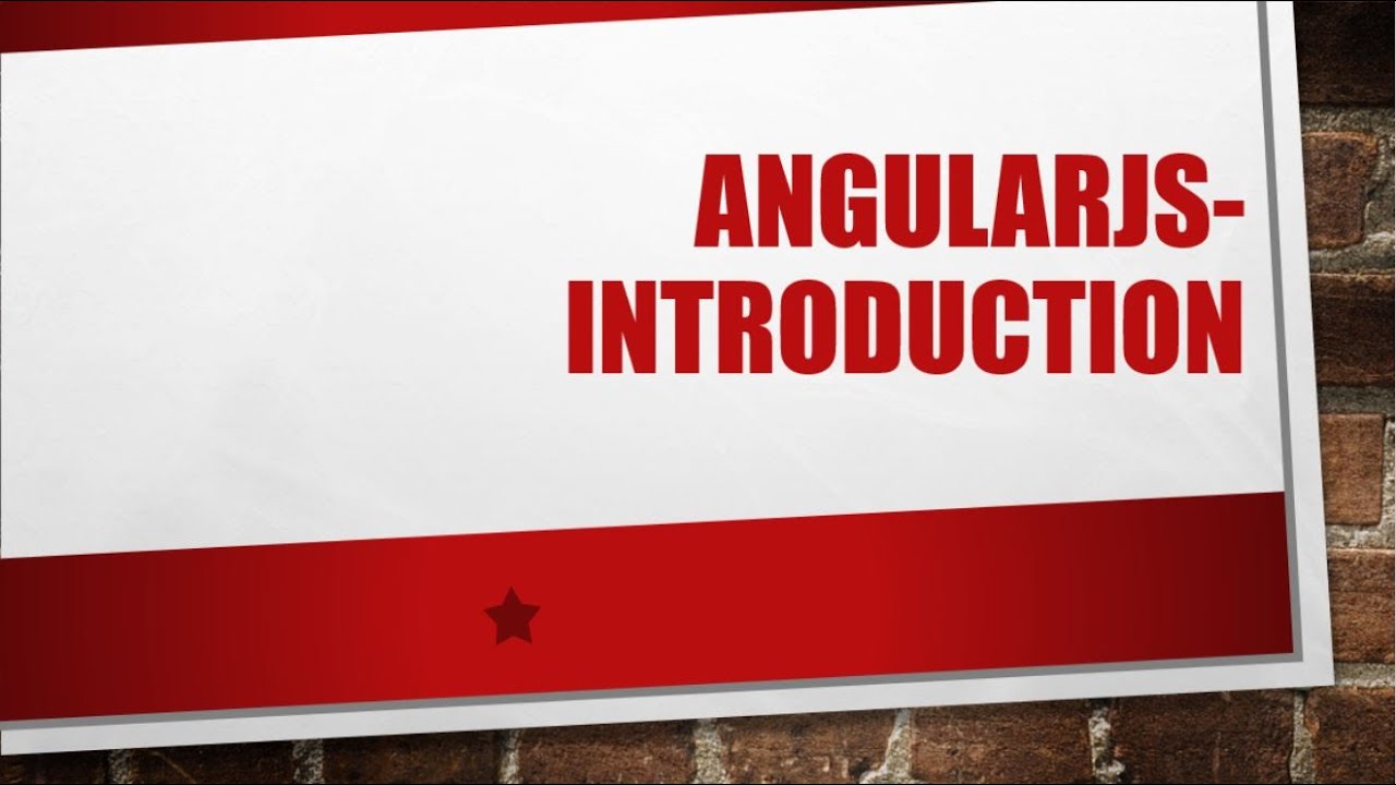 Angularjs Introduction Youtube