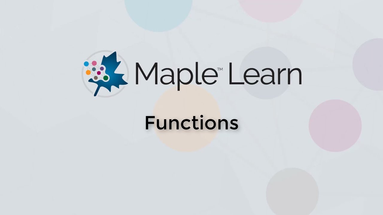 Maple Learn Functions Youtube