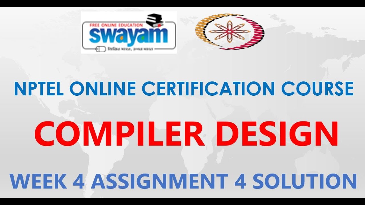 Compiler Design Nptel Week 4 Assignment Solution 4 Jan2021