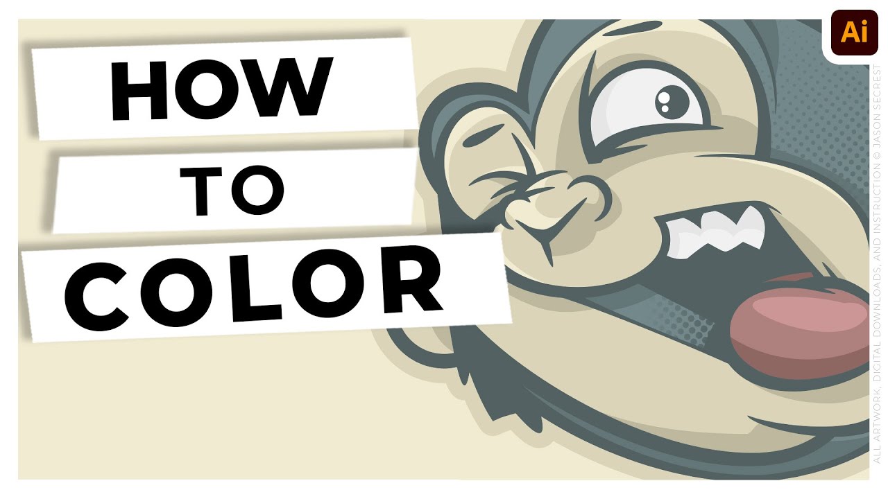 Beginner Adobe Illustrator Cc Coloring Tutorial Youtube