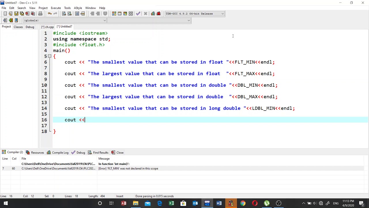 Finding The Minimum And Maximum Ranges Of Float Youtube