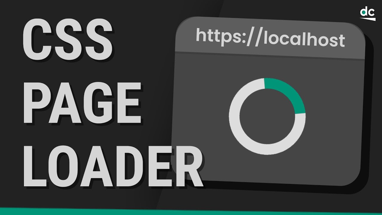 How To Create A Css Page Loading Spinner Web Design Tutorial Youtube