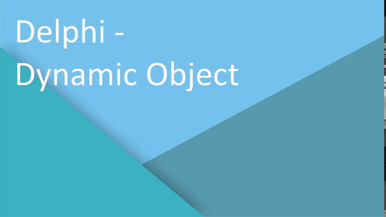 Delphi Dynamic Object With Event Handler Youtube