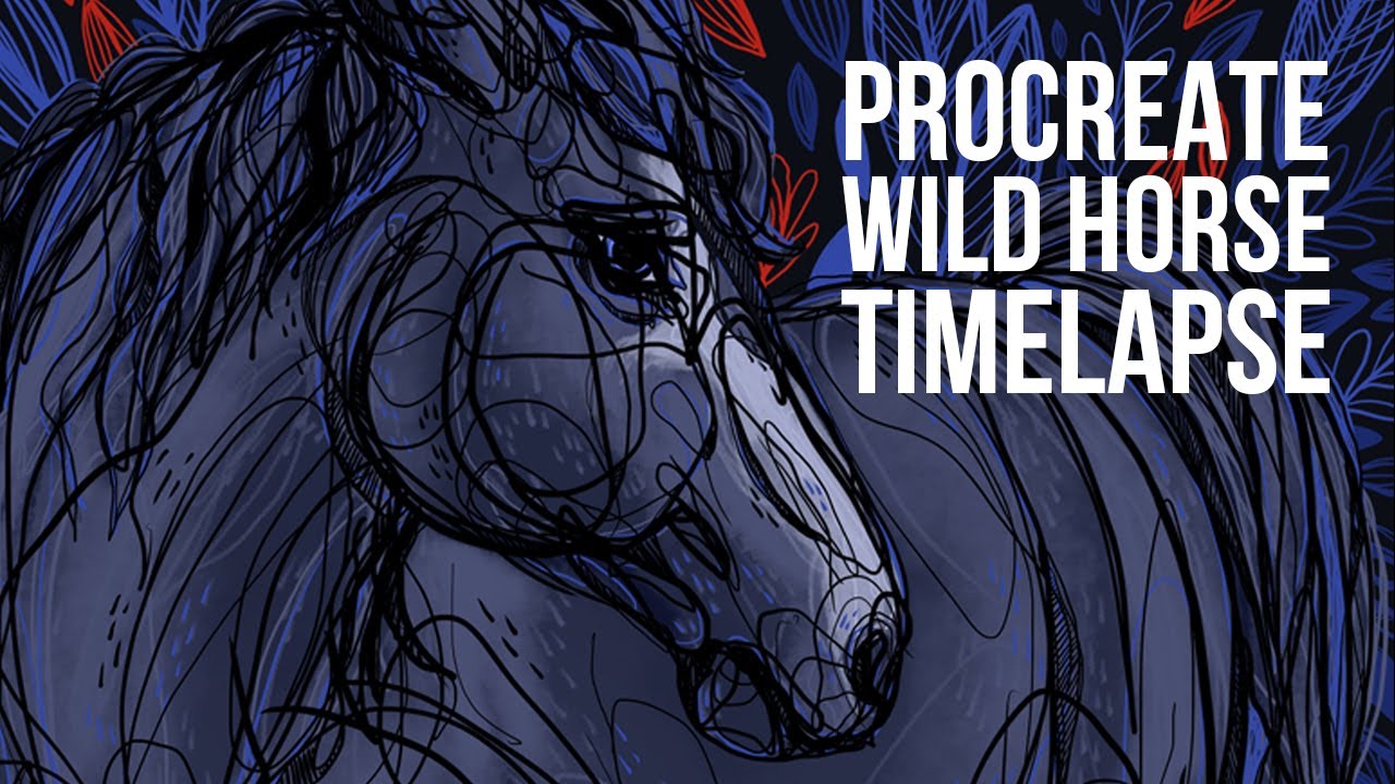 Valor Wild Horse Timelapse Procreate Speedpaint Youtube