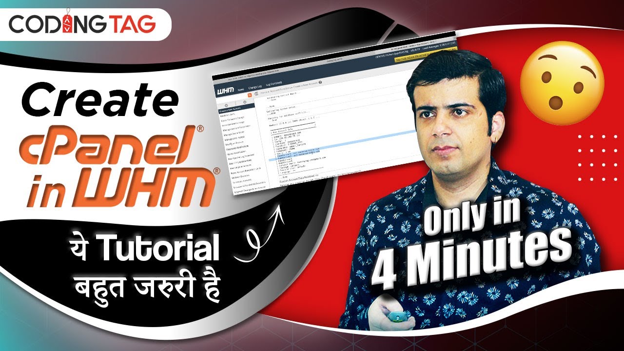 How To Create Cpanel In Whm Whm Cpanel Tutorials Youtube