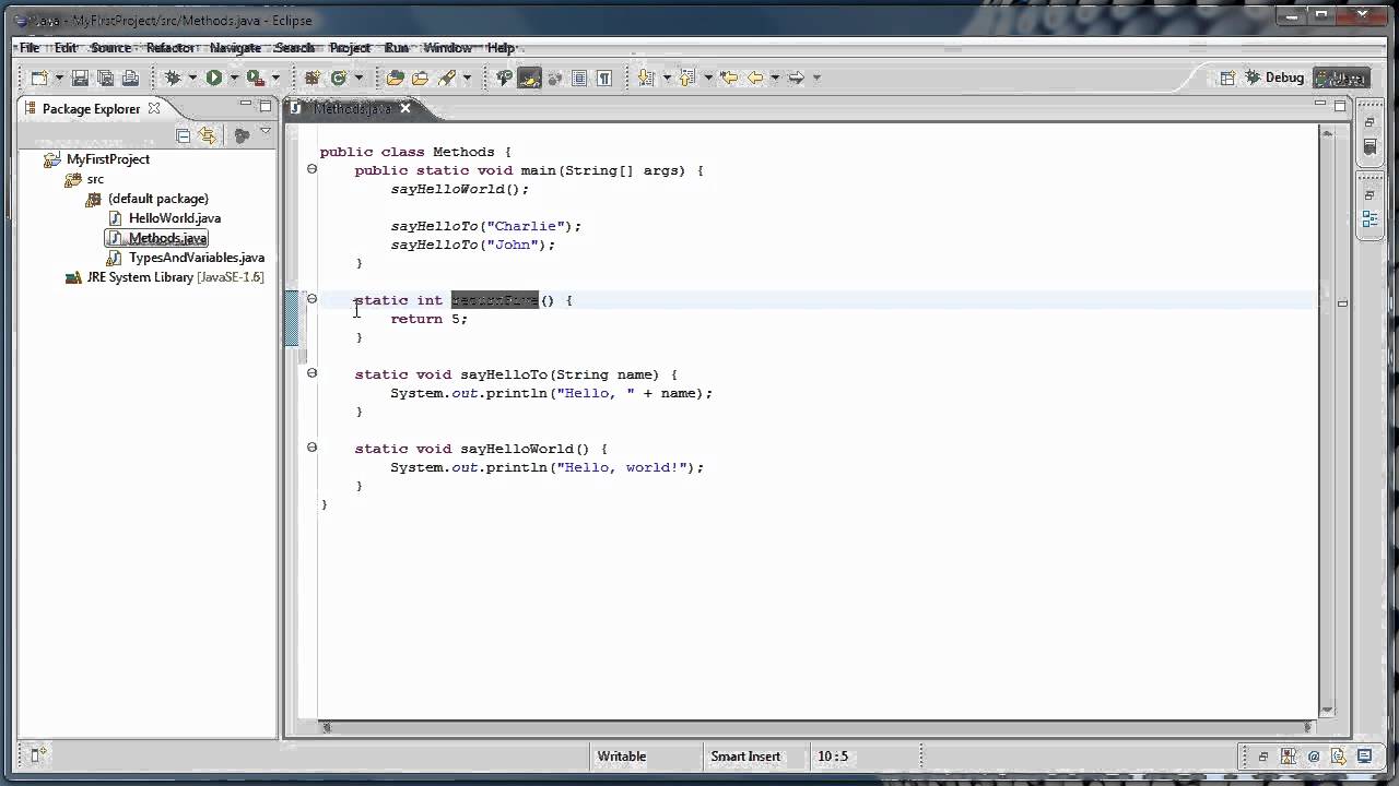 Java Programming 4 Methods Youtube