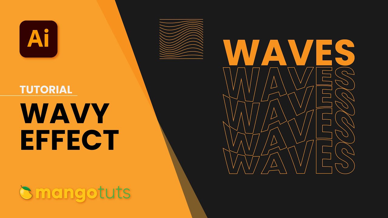 How To Create Wavy Text Using Warp Effect In Adobe Illustrator Ai