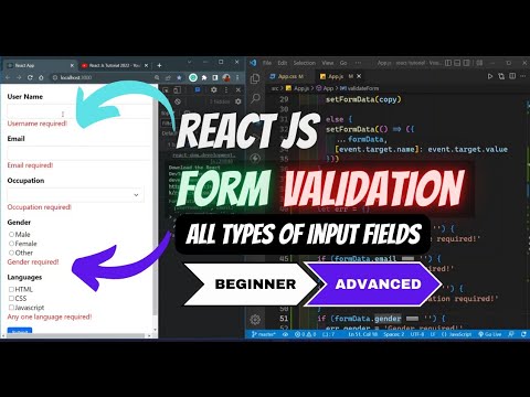 Form Validation For All Types Of Input Fields Beginner To Advanced