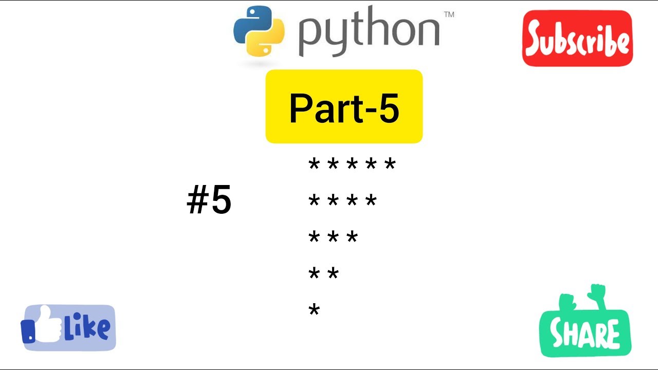 Start Pattern Python Programming Series Part 5 Easy Learning Genius