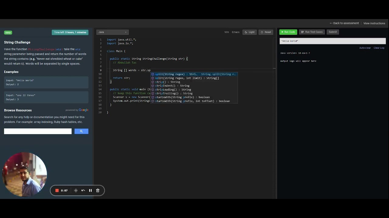 Coderbyte Word Count Java Youtube