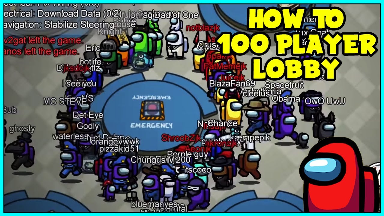 How To Get 100 Player Lobby In Among Us Mod Menu For Lobbies