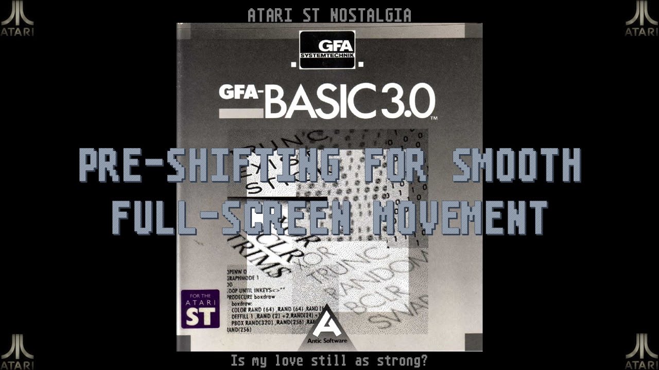 Gfa Basic Part 34 Pre Shifting For Full Screen Movement Youtube