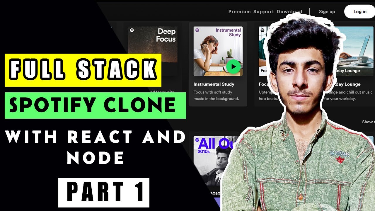 Spotify Clone With React Js And Node Js Tutorial 1 Youtube
