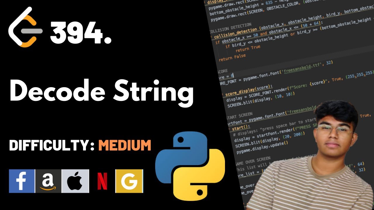 Decode String Leet Code 394 Theory Explained Python Code Youtube