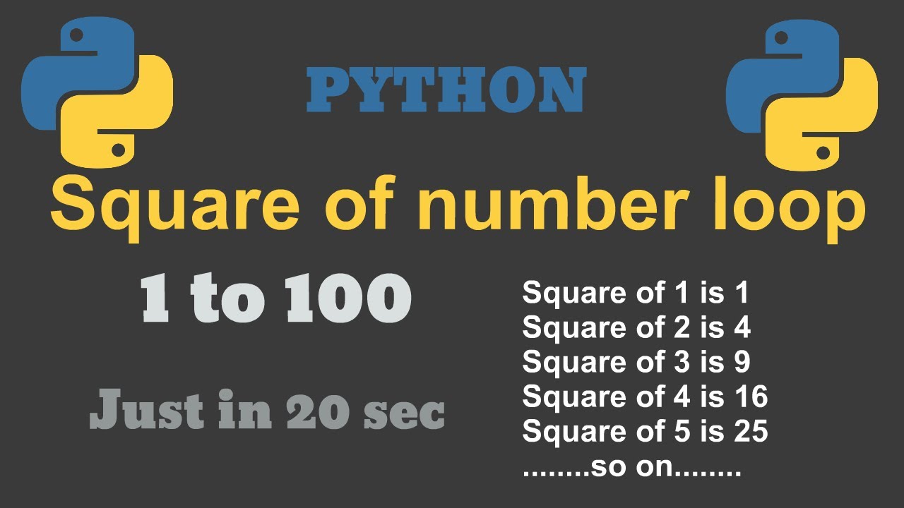 Square Loop By Python Youtube