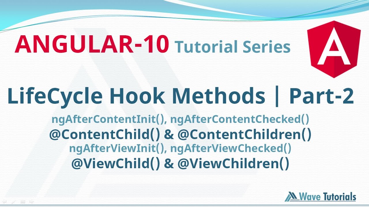 Lifecycle Hook Methods Angular Part2 Angular10 Angular10tutorial