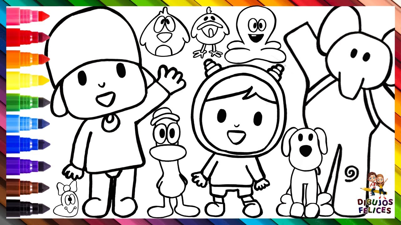Dibujos Para Colorear De Pocoyo Y Sus Amigos Para Imprimir Dibujos