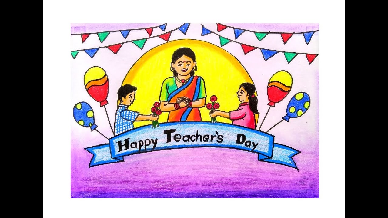 How To Draw Teachers Day Special Drawing Easy Teacher S Day Poster Idea