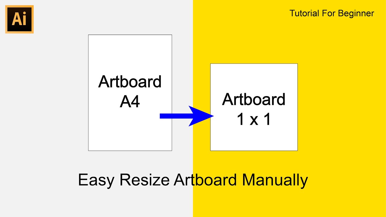 Easy Resize Artboard Manually Adobe Illustrator Tutorial Youtube