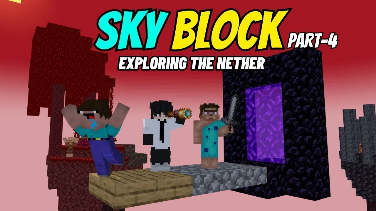 Exploring The Nether In Skyblock Youtube
