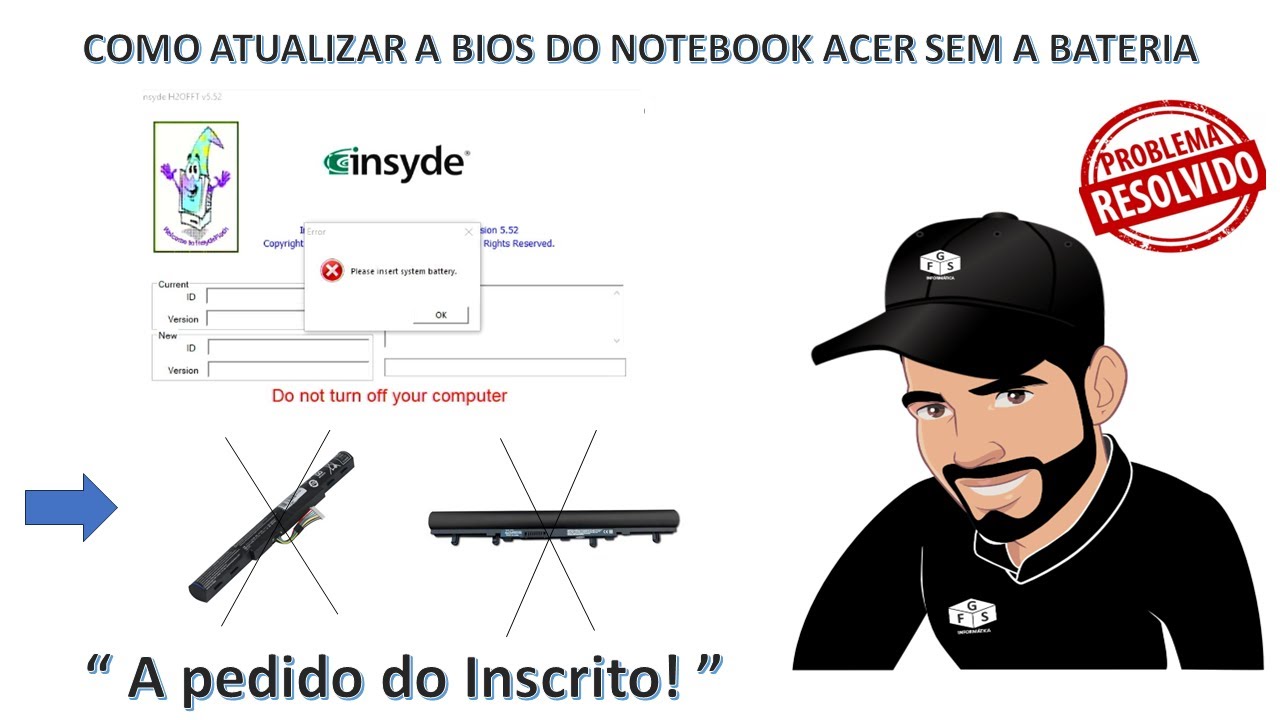 Como Atualizar A Bios Do Notebook Acer Sem A Bateria Youtube