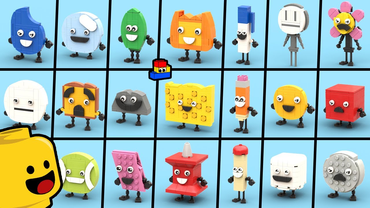 Bfdi Lego How To Build All Of The Contestants Season 1 Youtube