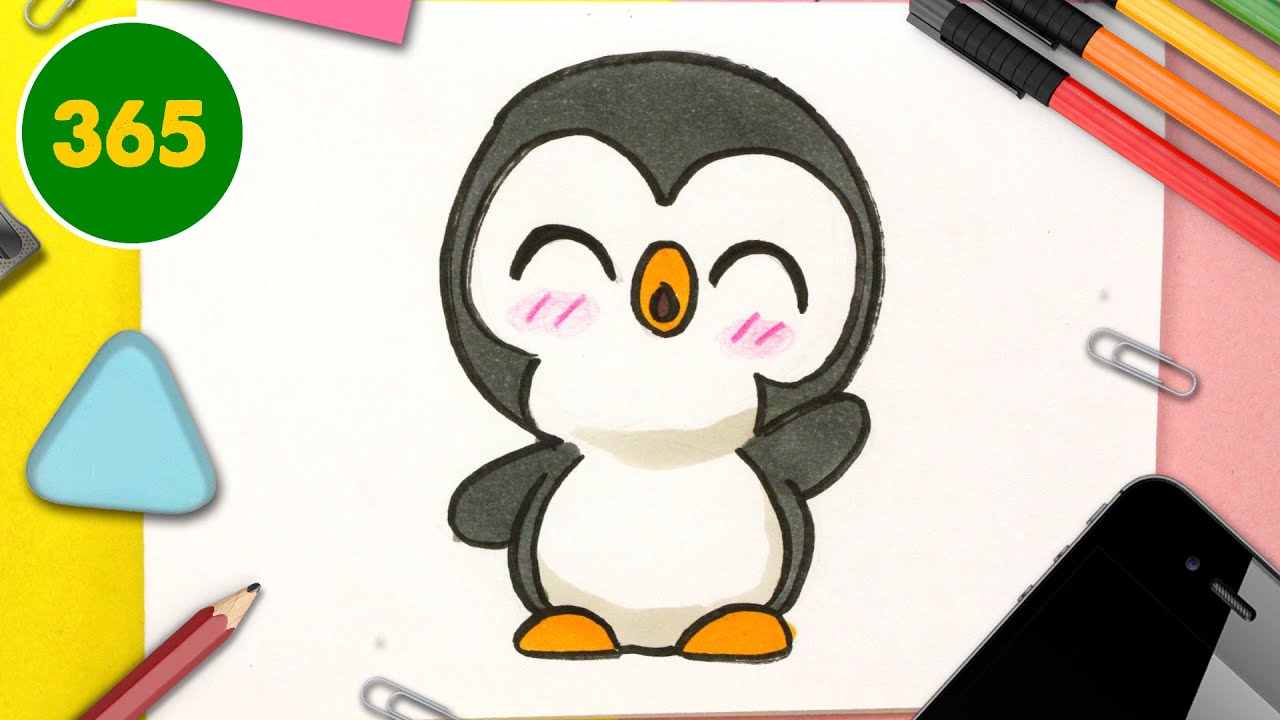Comment Dessiner Un Pingouin Kawaii Comment Dessiner Des Animaux