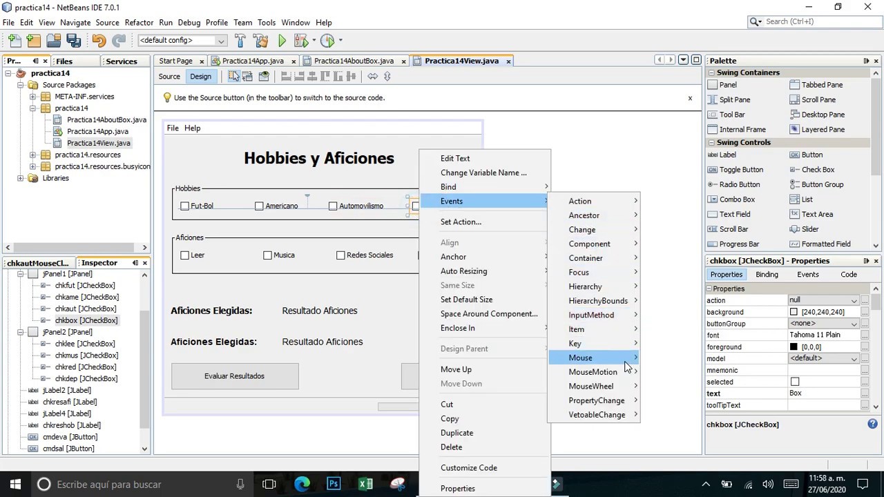 Checkbox En Java Youtube