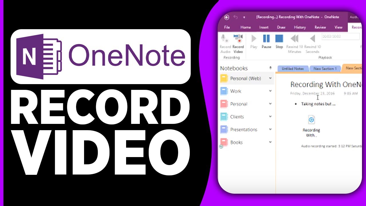 How To Record Video On Onenote 2024 Onenote Tutorial Youtube